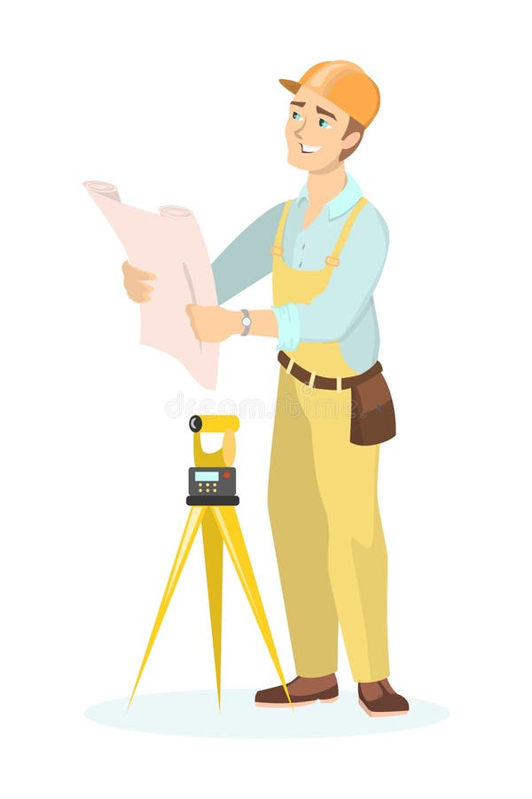 Builder Level Tool Cartoon Vector Illustration Stock Illustration ...