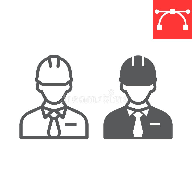 Builder Glyph Icon, Build and Repair, Construction Stock Vector ...