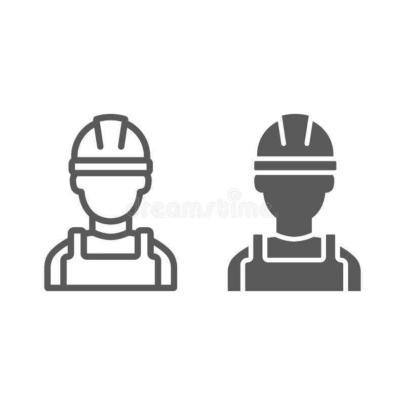Builder Glyph Icon, Build and Repair, Construction Stock Vector ...