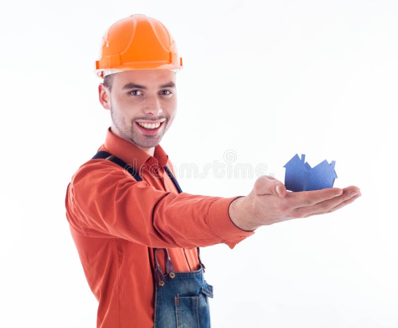 A builder man stock photo. Image of design, property - 29092058