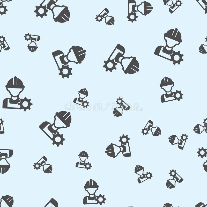 Engineer Human Worker with Robotic Artificial Intelligence with AI Technology for Automation ...