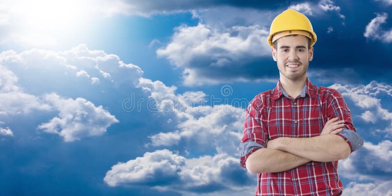 Smiling builder man stock image. Image of smiling, builder - 107280105