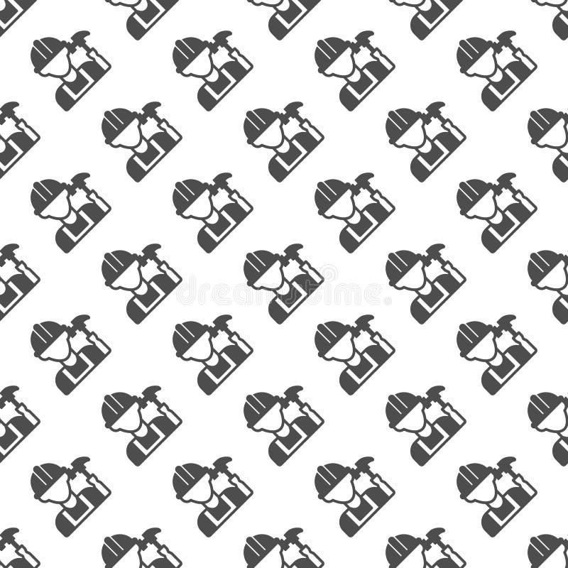 Builder Man and Hammer Solid Seamless Pattern, Construction Theme ...