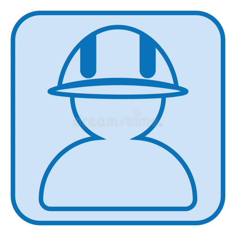 Builder man, icon stock vector. Illustration of builder - 261076235