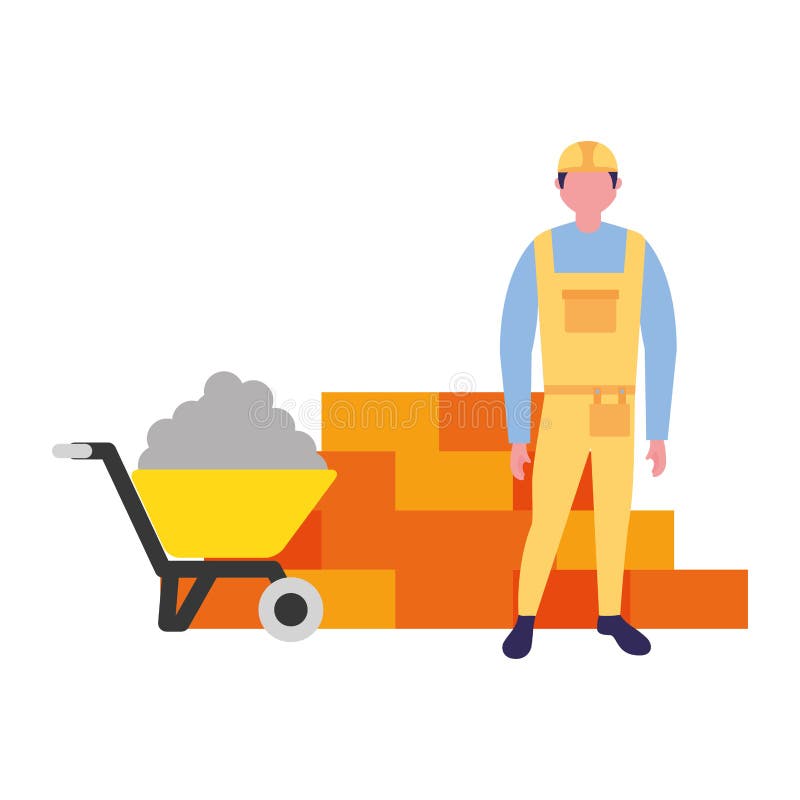 Cement Man stock illustration. Illustration of vocation - 41746