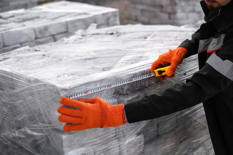 Builder Packs Bricks for Export Stock Photo - Image of manual, bubble ...