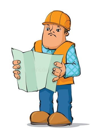 Construction Worker Reading Plan Stock Illustrations – 182 Construction ...