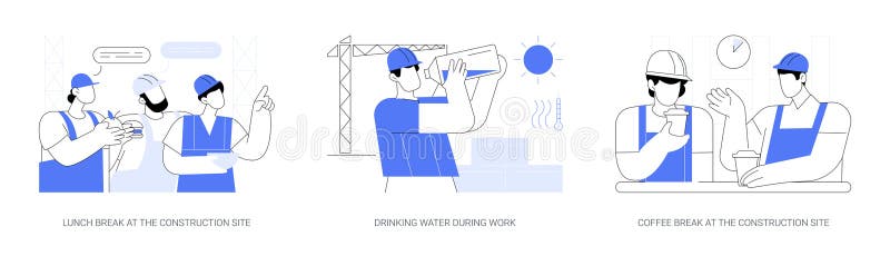 Builder daily Routine Abstract Concept Vector Illustrations. Stock ...