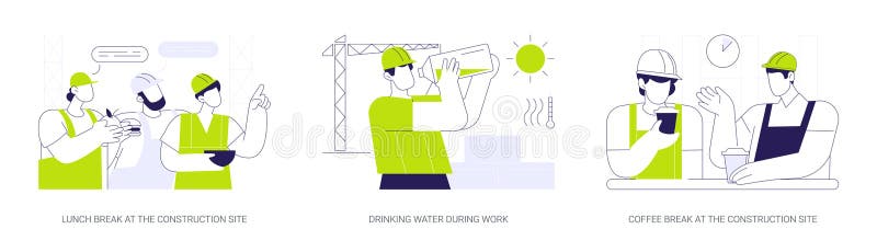 Builder daily Routine Abstract Concept Vector Illustrations. Stock ...