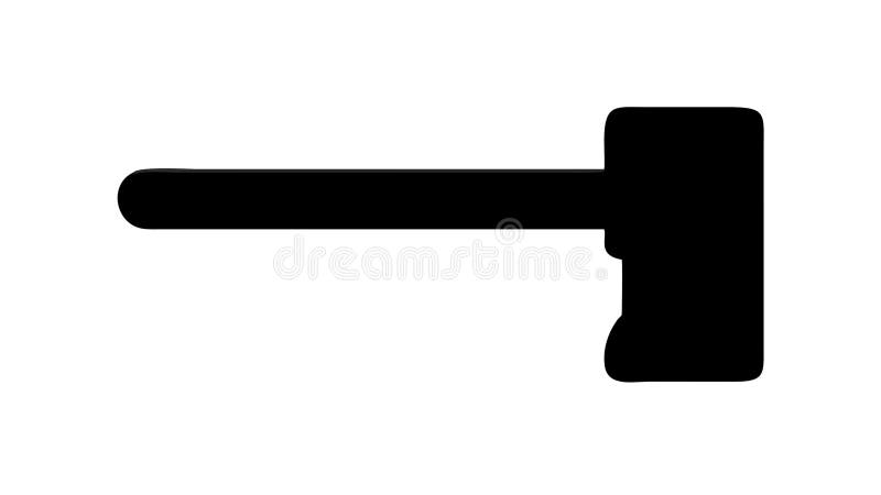 Builder S Hammer Tool Icon: Construction Work Symbol, Vector Design ...