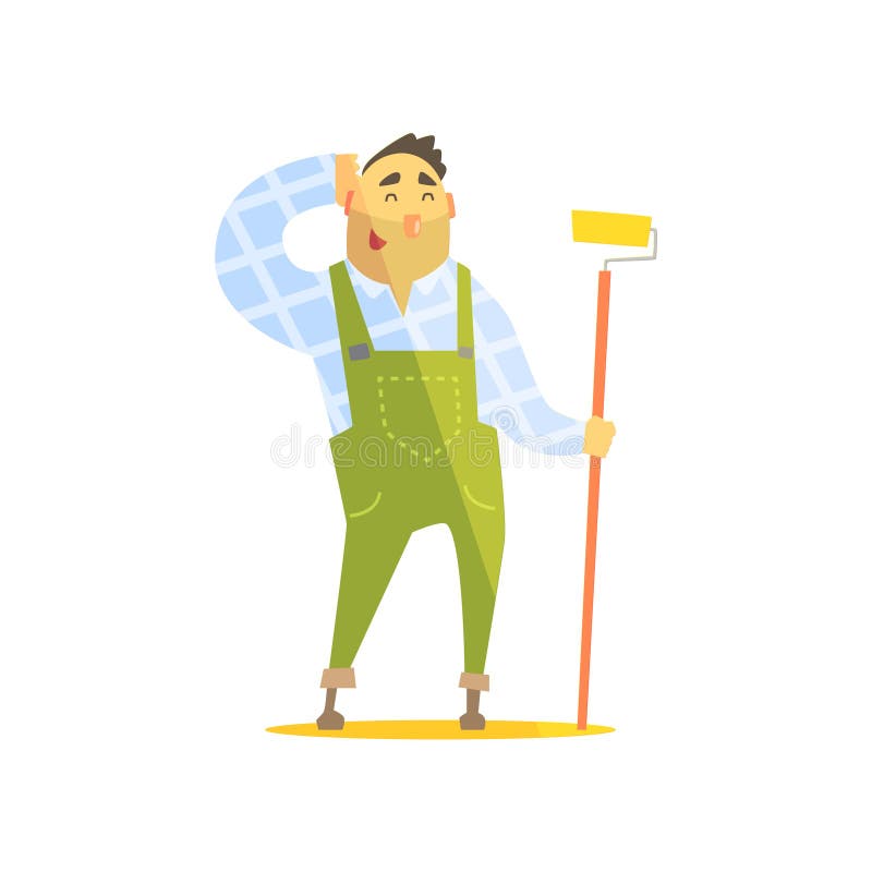 Builder Scratching Head on Construction Site Stock Vector ...