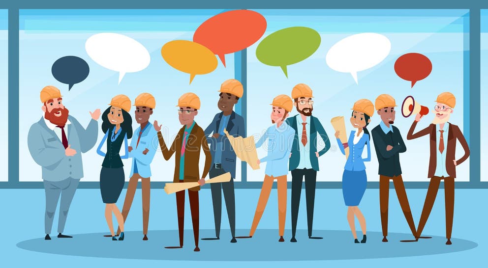 Architect Discussing Stock Illustrations – 716 Architect Discussing ...