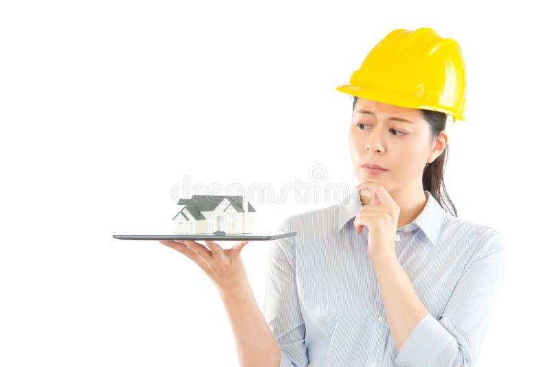 Builder Thinking Architecture Design Problem Stock Photo - Image of ...
