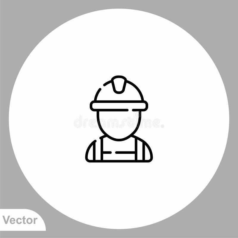 Builder Vector Icon Sign Symbol Stock Vector - Illustration of ...