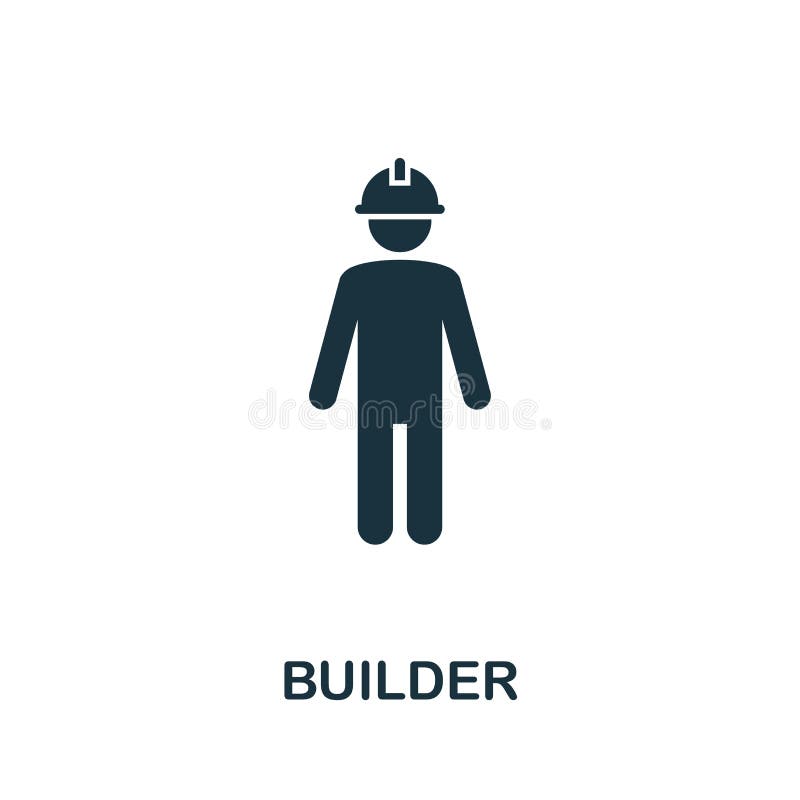 Builder Icon Symbol. Creative Sign from Construction Tools Icons ...