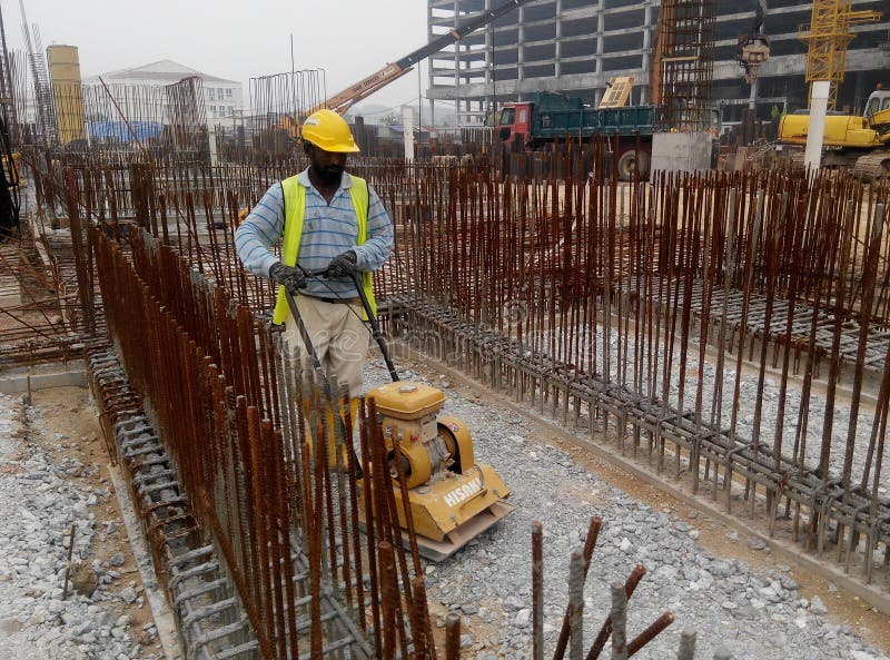 Compactor at Road Compaction Works Stock Photo - Image of interstate ...