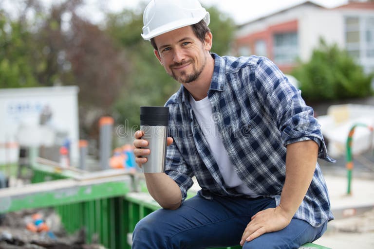 Cartoon Man Helmet Drinking Cup Stock Photos - Free & Royalty-Free ...