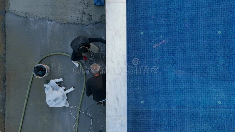 Builders Break through Concrete for Cable Laying Stock Video - Video of ...