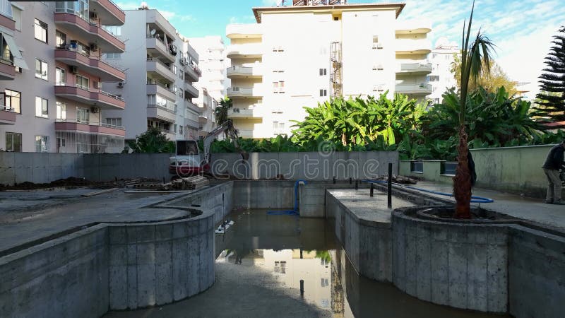 Builders Break through Concrete for Cable Laying Stock Video - Video of ...