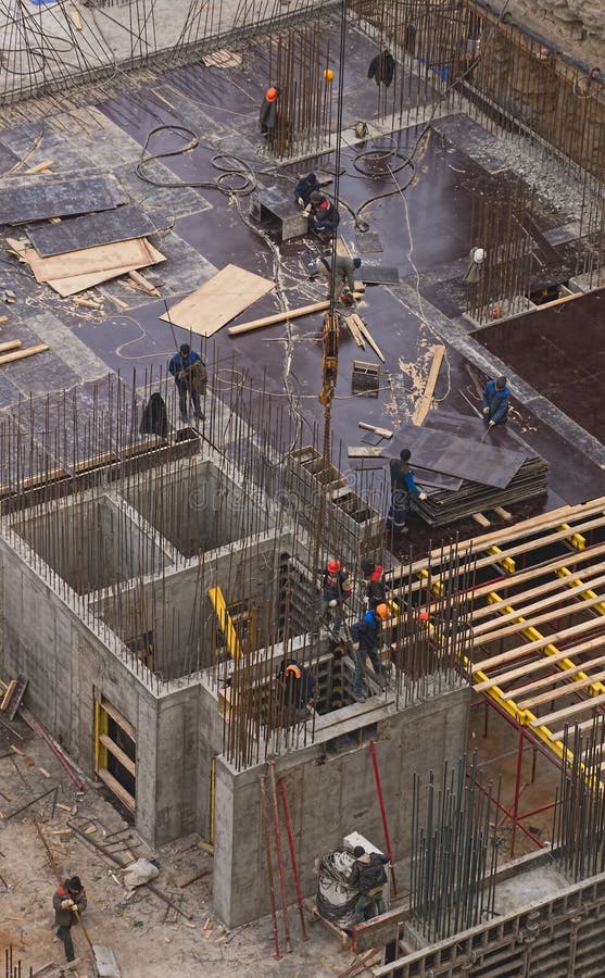 Builders on Building are Busy Editorial Photo - Image of people, care ...