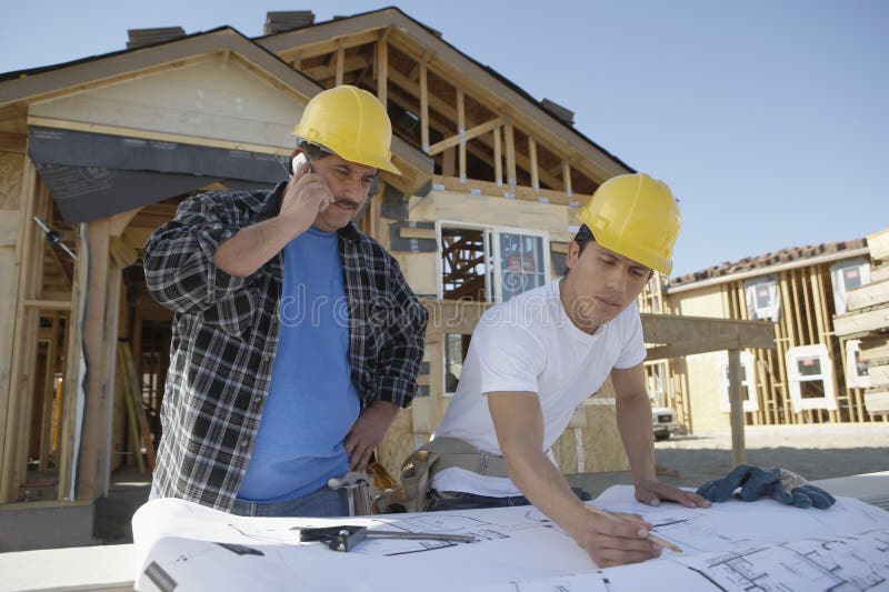 Executive Construction Team Stock Photo - Image of hard, architectural ...