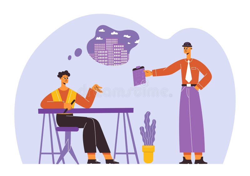 Builders, Engineers, Architects Professional Construction Team Workers ...