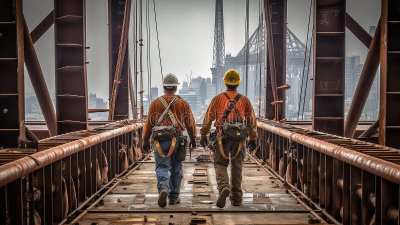 Builders of the Future: Observing Progress in Action Stock Illustration ...