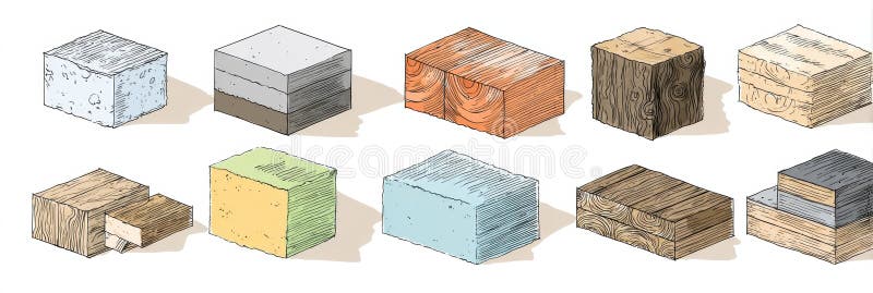 Builders Guide To Various Material Types Illustrated for Easy Reference ...