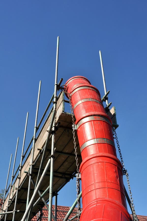 Debris Chute and Scaffolding Stock Photo - Image of chute, shute: 6902122