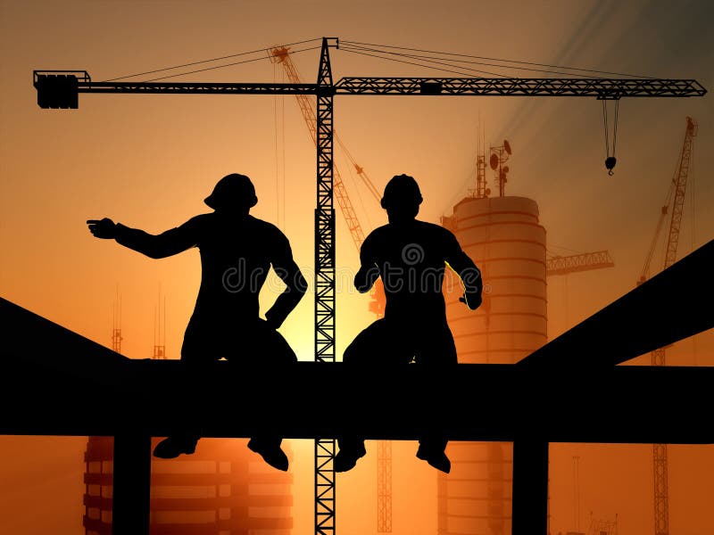 Human figures builders stock illustration. Illustration of architects ...