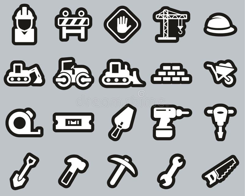 Construction Builders Black Icons Stock Illustrations – 63 Construction ...