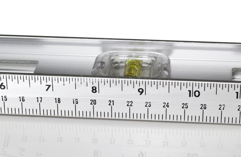 Builders Spirit Level in Aluminum Ruler Stock Image - Image of ...