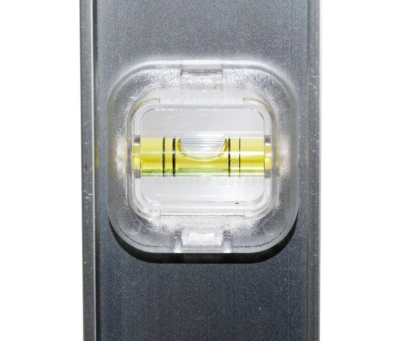 Builders Spirit Level in Aluminum Ruler Stock Image - Image of ...