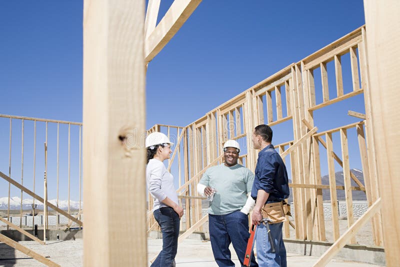 Builders taking a break stock photo. Image of adults - 36095478
