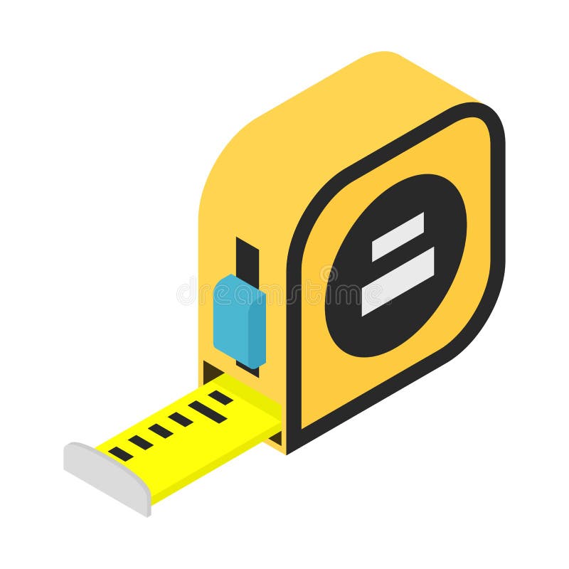 Builders Tape Measure Isometric 3d Icon Stock Vector - Illustration of ...