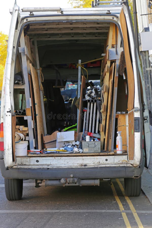 Builders Van stock image. Image of construction, transportation - 78947249