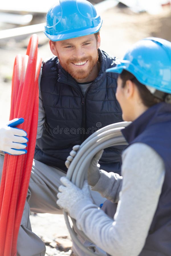 Builders Working at Building Under Construction Stock Photo - Image of ...