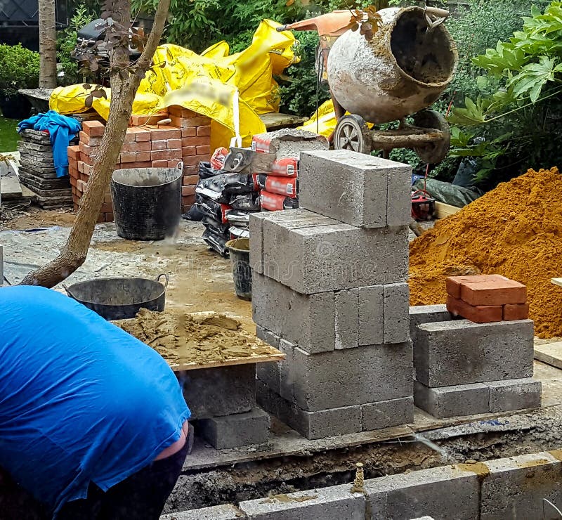 Builders Yard stock image. Image of garden, house, bricks - 112364031