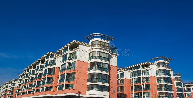 Nice Modern Apartment Buildings Stock Photo - Image of buildings ...