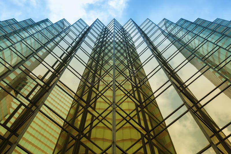 Modern Glass Building in Abstract Stock Photo - Image of abstract ...