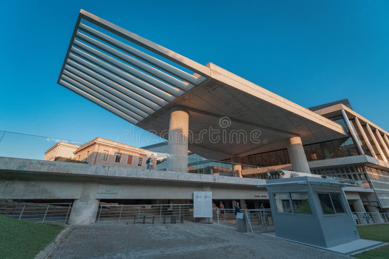 The Building of Acropolis Museum at Dusk Editorial Stock Image - Image ...