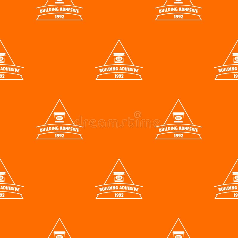 Building Adhesive Pattern Vector Orange Stock Vector - Illustration of ...