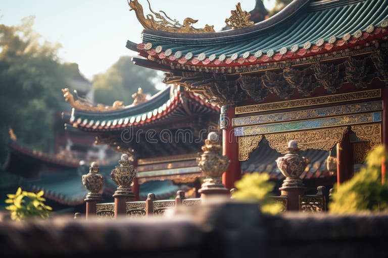 A Building Adorned with Numerous Statues. Ideal for Architectural and ...