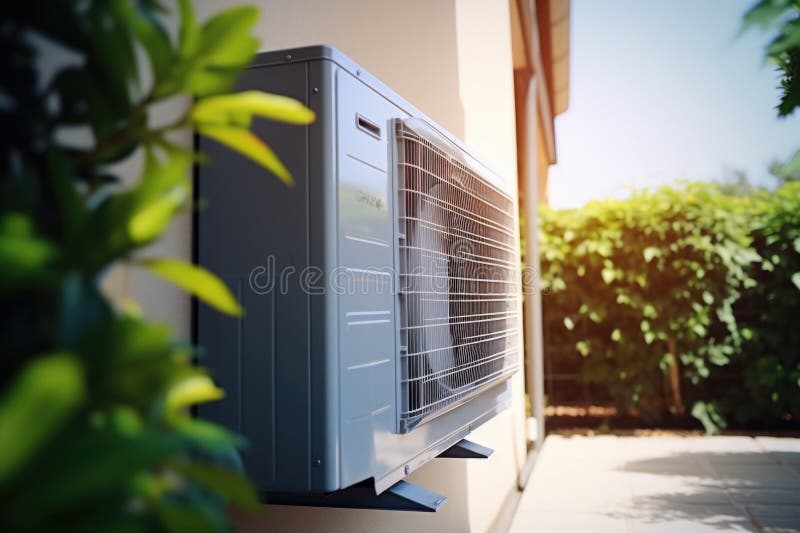 A Building with an Air Conditioner Unit Installed on the Side. Suitable ...