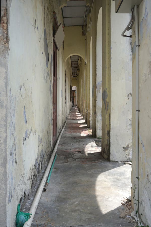 Building Alley with Arch in the Heritage Building Stock Image - Image ...