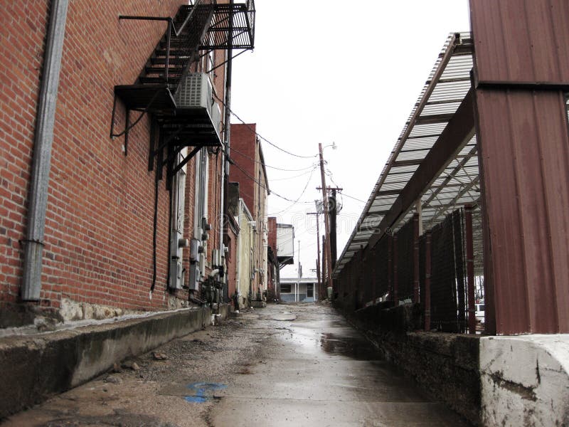 Building Ally Way stock image. Image of rain, building - 43092385