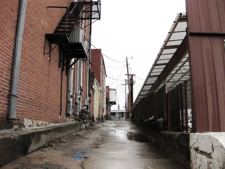 Building Ally Way stock image. Image of rain, building - 43092385