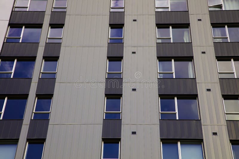 Building Aluminum Office Beige Workplace Corner Windows Stock Photo ...