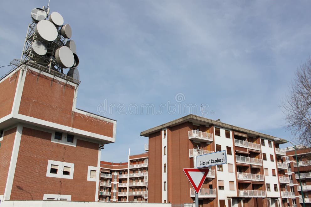 Building with antenna stock photo. Image of transmission - 22822838