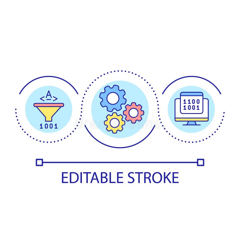 Building Application Software Loop Concept Icon Stock Vector